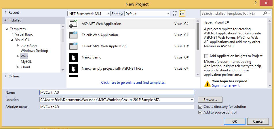Autentikasi Aplikasi ASP.NET MVC dengan Azure Active Directory – Erick Kurniawan