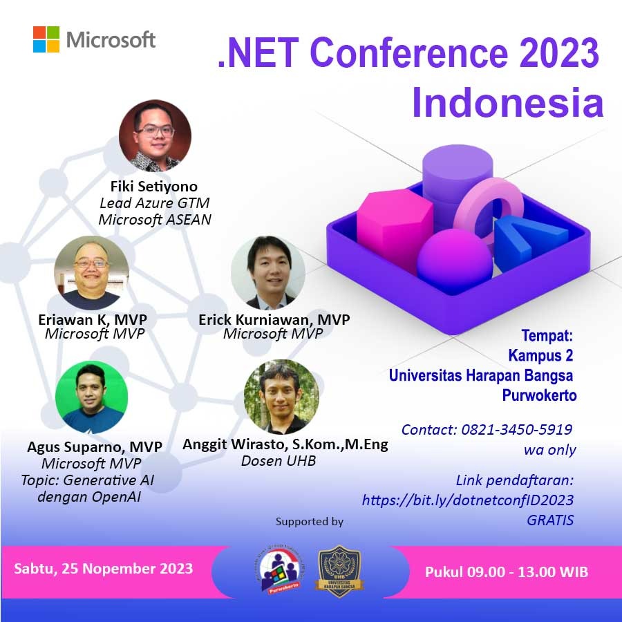 .NET Conf 2023 Indonesia by Microsoft User Group Community – Erick ...